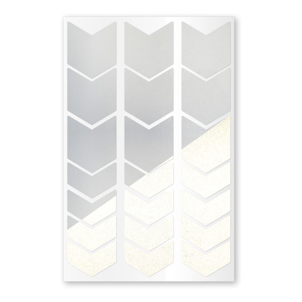 Reflective rim stickers Arrows white or black