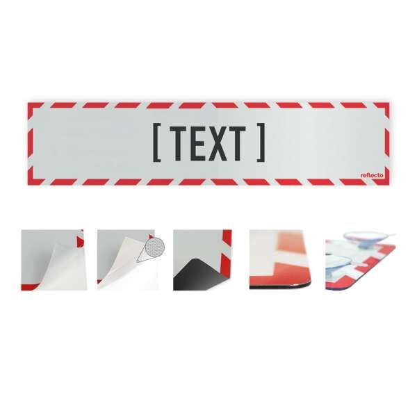 Reflective Vehicle Marking Sign with Custom Text