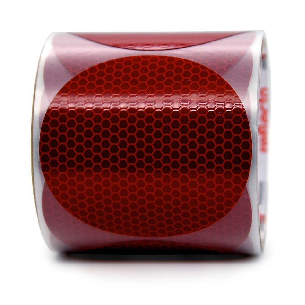 Marking for railway barriers reflective red dots