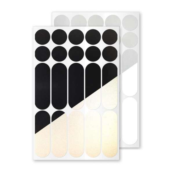 reflektierende Aufkleber Kreise und abgerundete Streifen