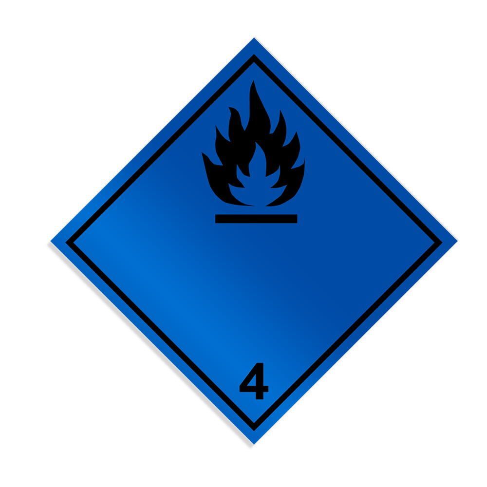 ADR Hazard Label / Placard Class 4.3 Substances which, in contact with water, emit flammable gases