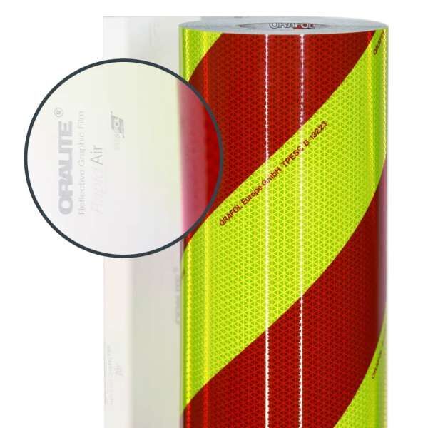 Orafol ORALITE Vehicle Warning Marking VC 612RA red-fluorlime