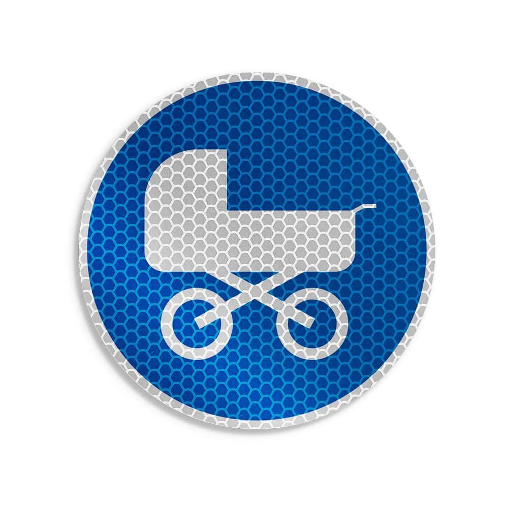 Reflective Baby Carriage Sticker Ø 10 cm