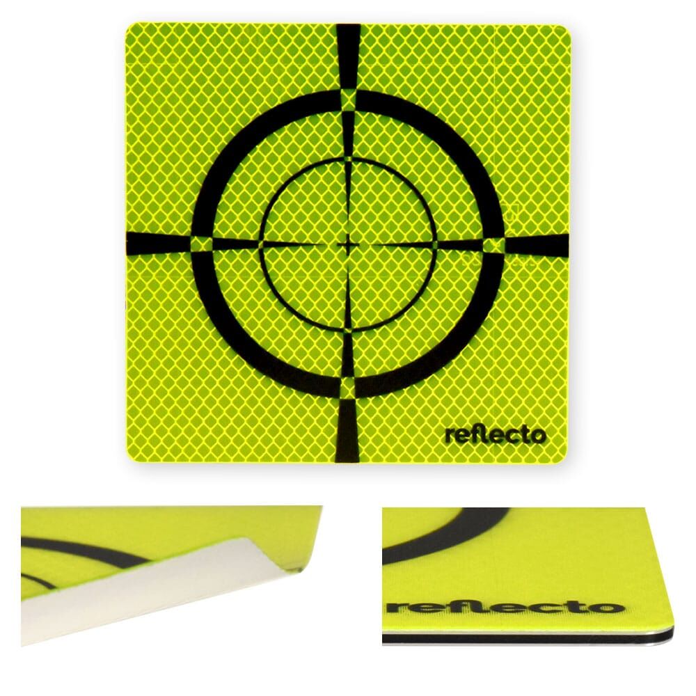 Fluorescent reflective targets for surveying