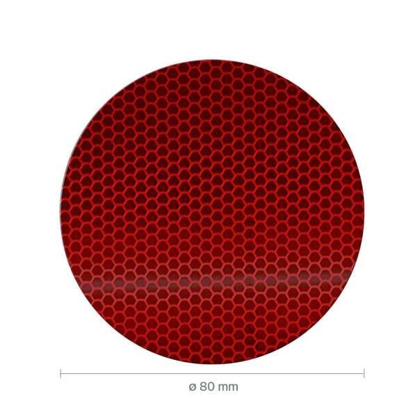 Marking for railway barriers reflective red dots