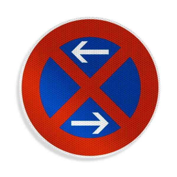 Sign Face No Stopping Continuation line-up right 283-30