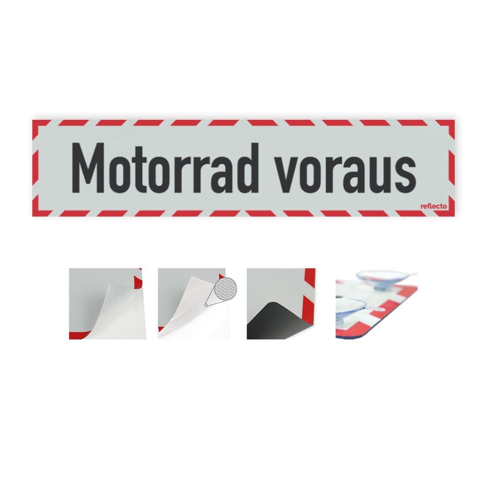Hinweisschild Motorrad voraus | Reflexfolien von 3M und Orafol günstig ...