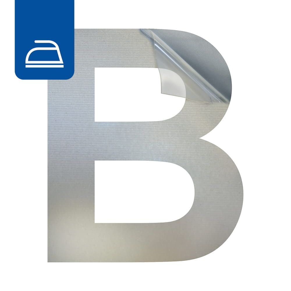 Reflective letters and numbers for ironing on