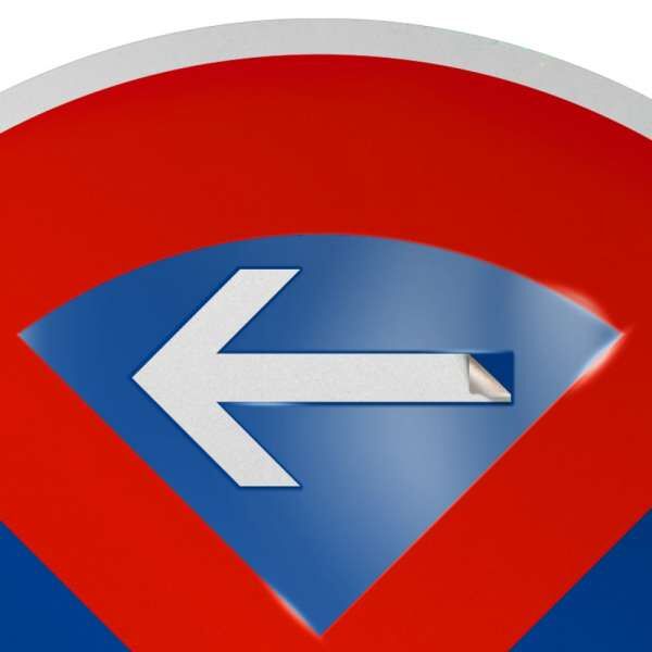 Template for direction arrows for no stopping no parking signs