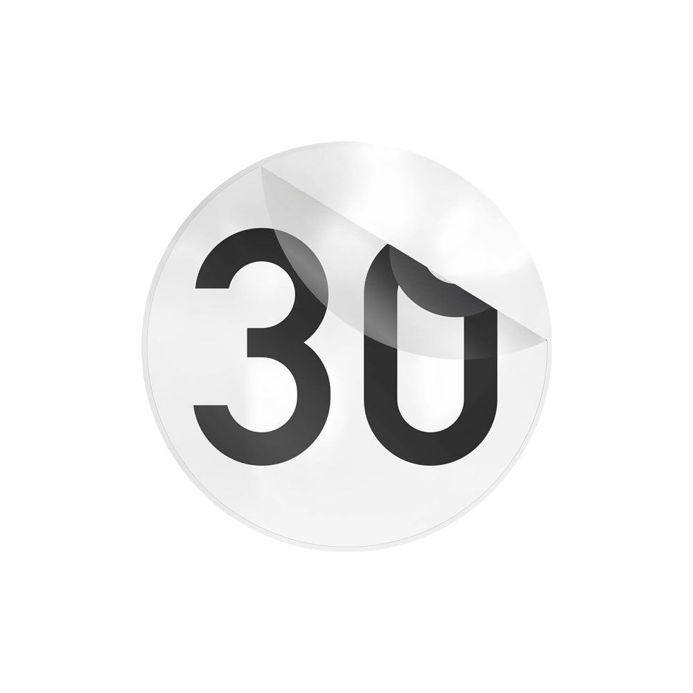 Printed Overlay for Maximum Speed Sign