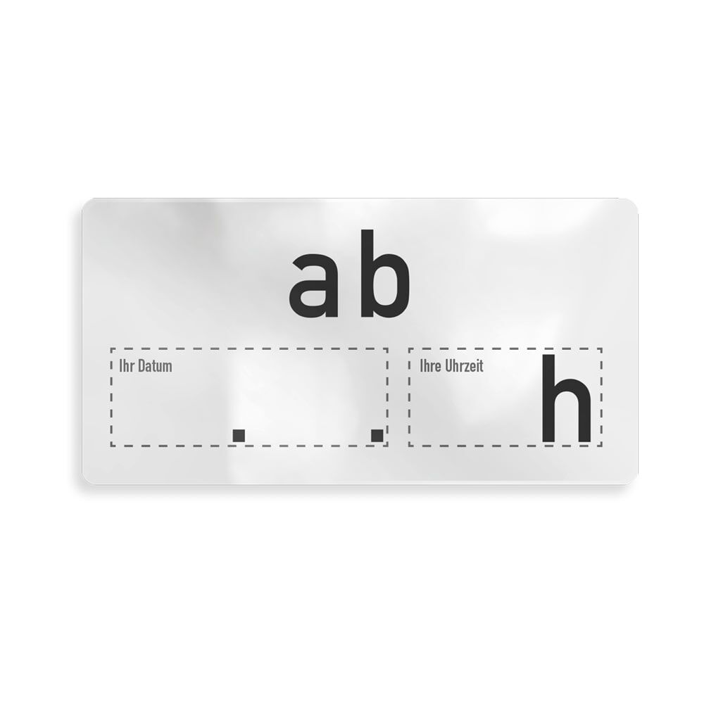 Printed Overlay for Restricted Times Sign