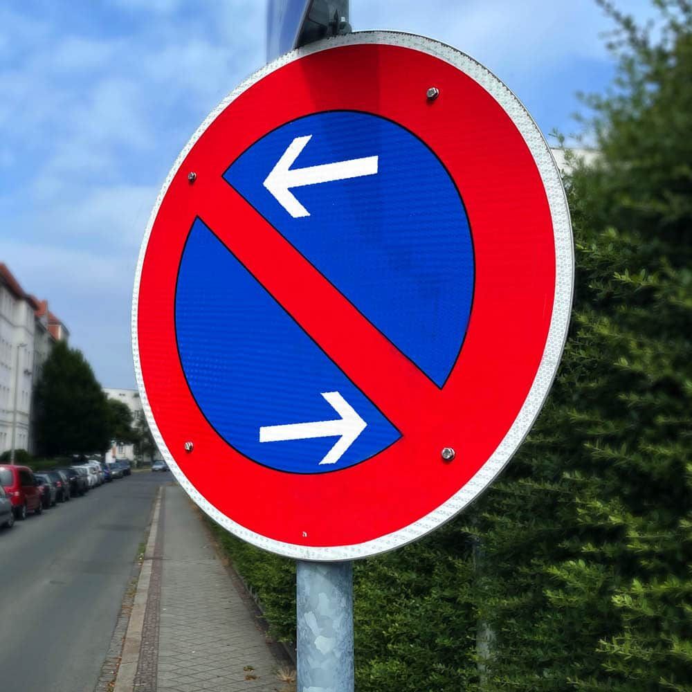 Sign Face No Parking Continuation line-up right VZ 286-30